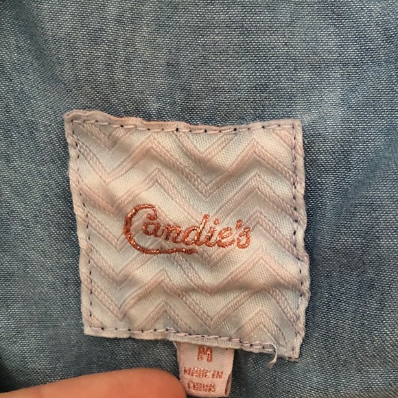 Tops | Candies Denim Tank Zip Up | Poshmark